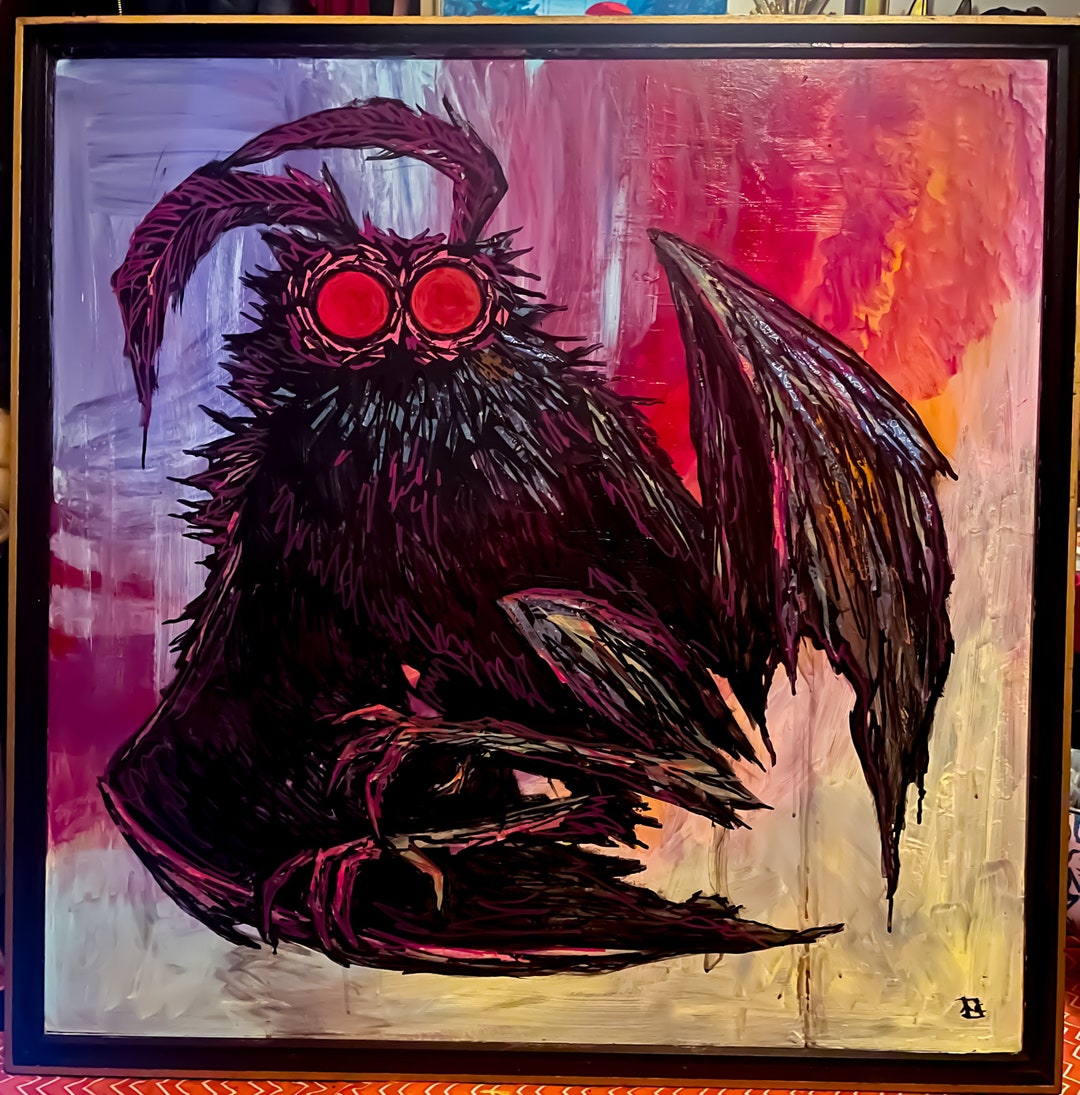 The Moth the Legend Original Painting on Canvas - Etsy