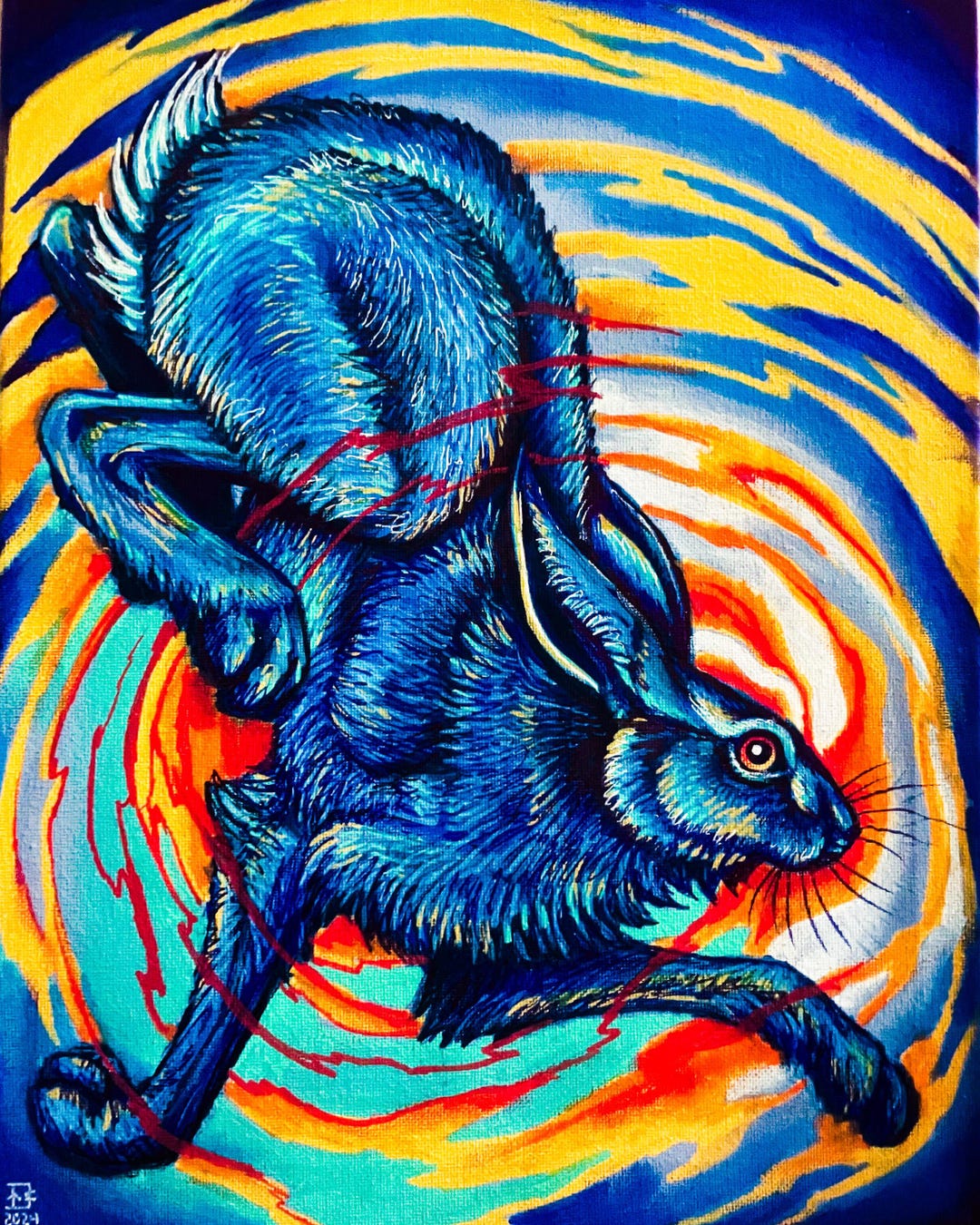 Targeted Rabbit | Limited Addition Signed Art Print - Etsy