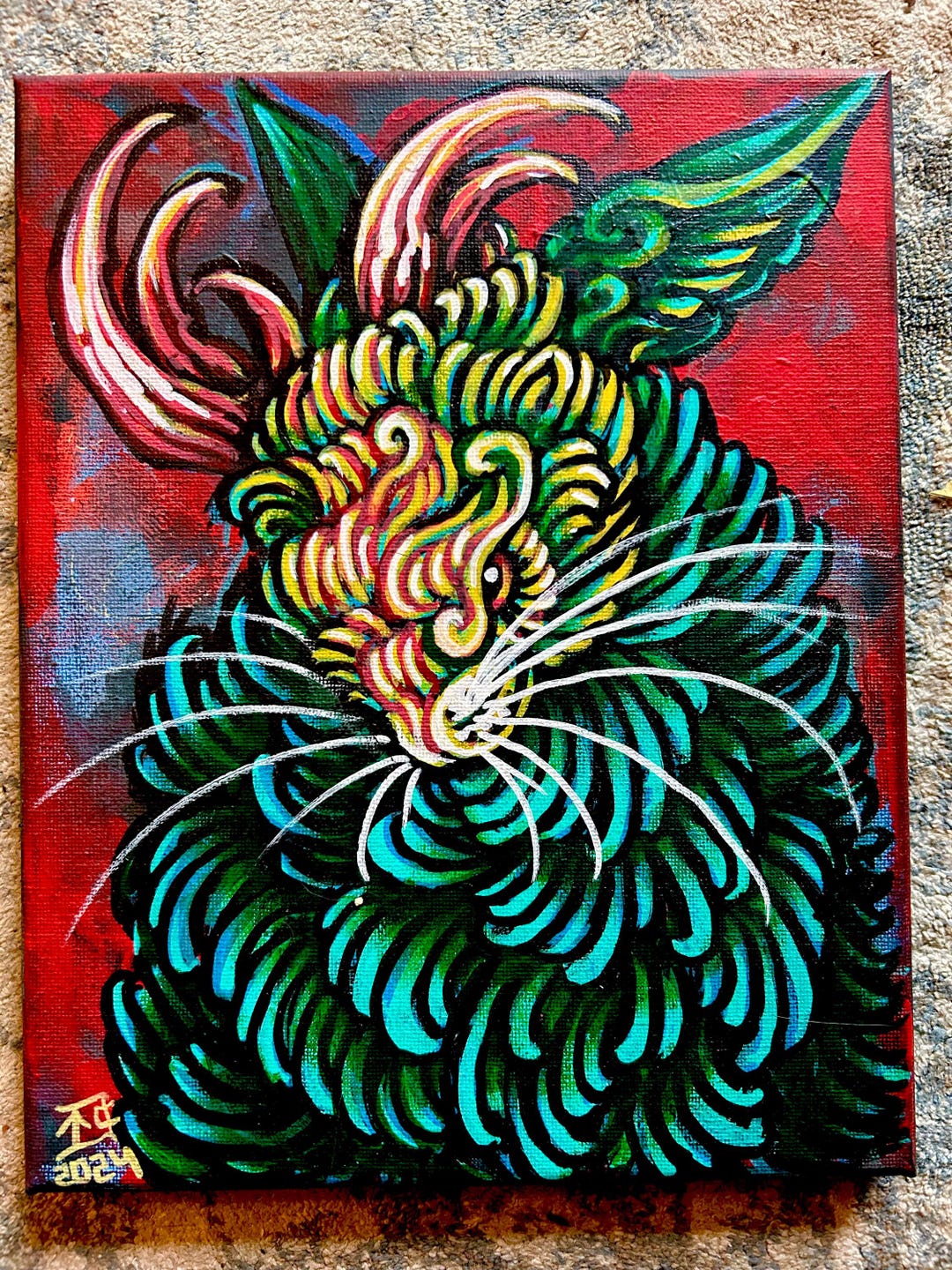 Mad Jackalope | Original Painting on Canvas - Etsy
