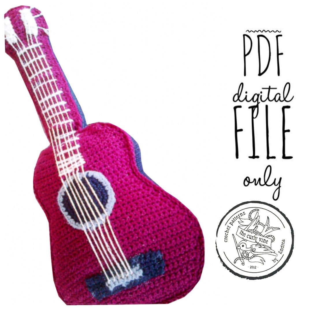 Crochet Acoustic Guitar Pattern - Etsy