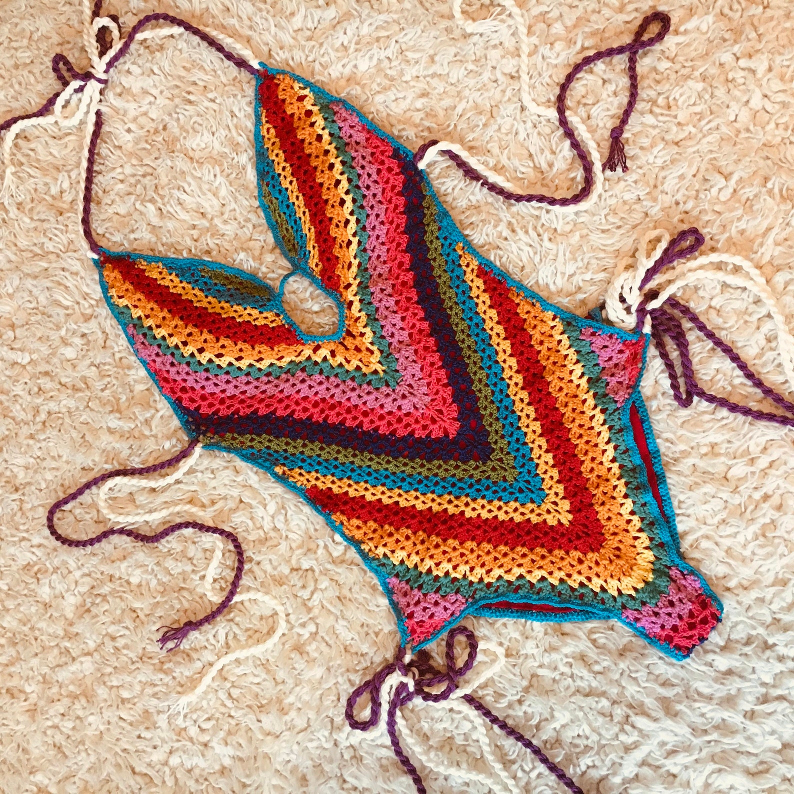 Rainbow Monokini PDF Crochet Pattern - Etsy