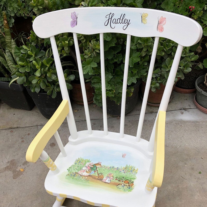 Painted Rocking Chair - Etsy
