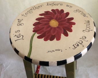 Painted Bar Stools - Etsy