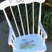 Girls Painted Rockers, White Fairy Rocking Chair, Hand Painted ...