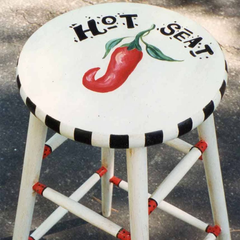 Hand Painted Bar Stools - Etsy