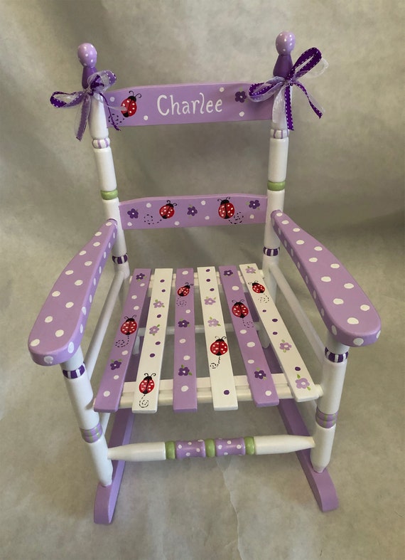 Hand painted child's rocking chair new baby gifts | Etsy
