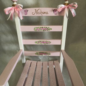 Girls Painted Rocking Chairs, Kids Hand Painted Rocking Chairs, New ...