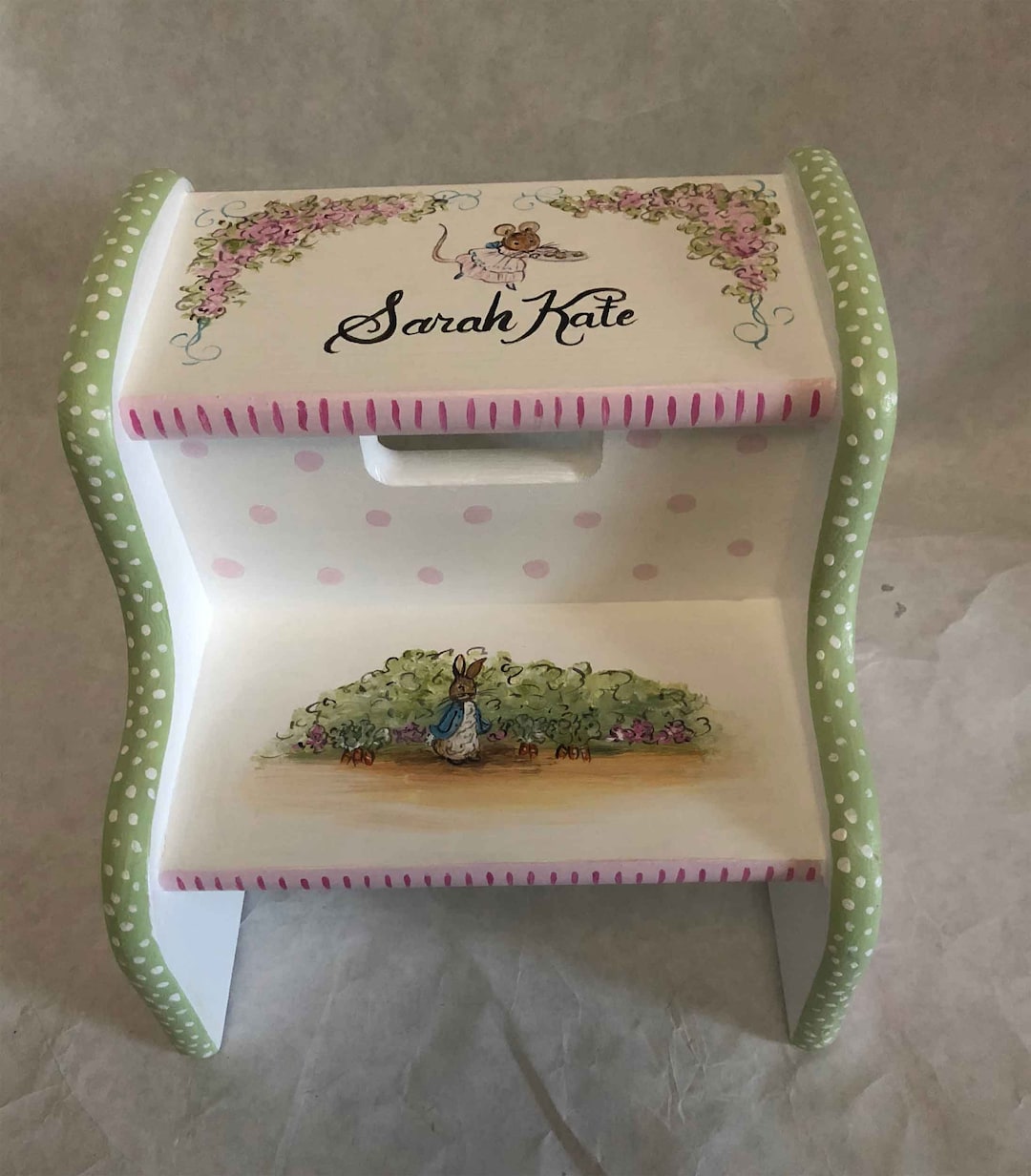 Peter Rabbit Step, Hand Painted Step Stools, Kids Step Stools ...