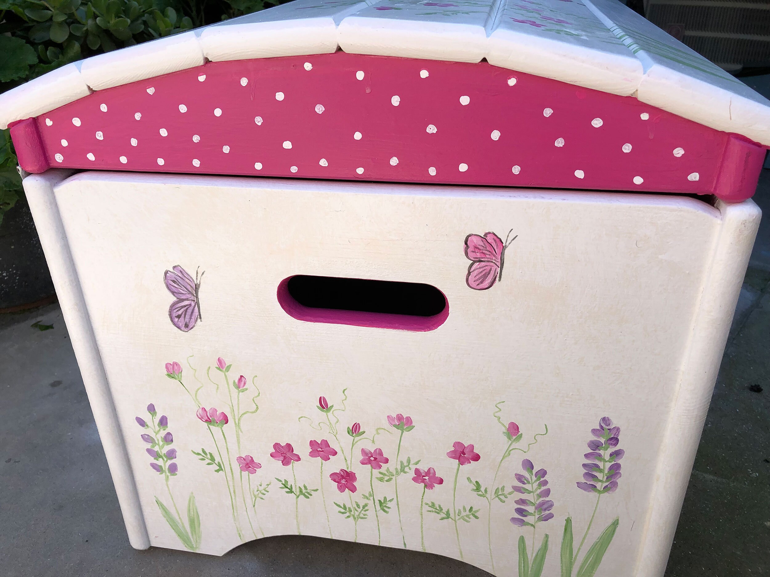 Toy Box, Hand Painted Toy Box, Ballet Toy Box, Child's Toy Box, Wood ...