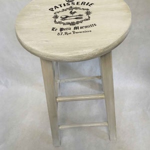 Bar Stools, Shabby Chic Bar Stools, Hand Painted Bar Stool, Hand ...