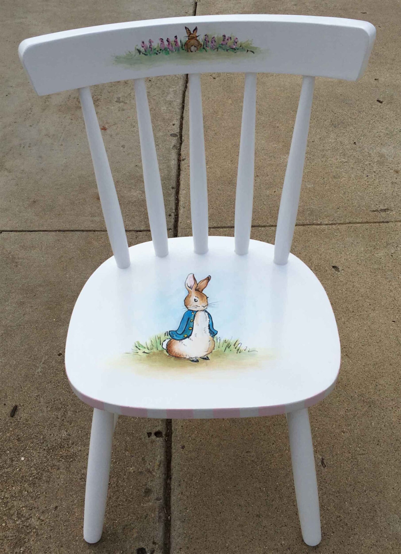 Hand Painted Child's Table Set, Peter Rabbit Table Set - Etsy