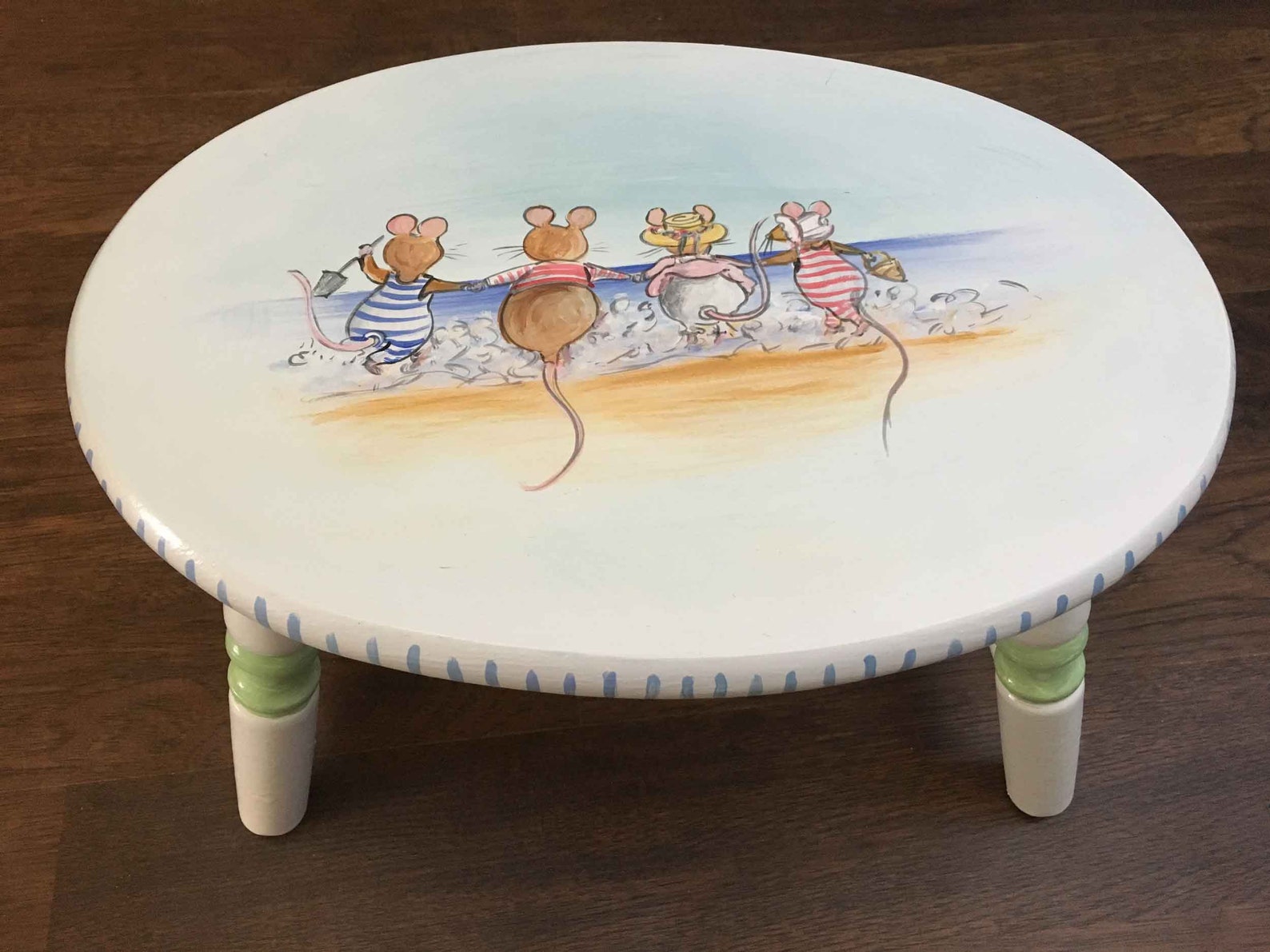 Painted Furniture Oval Step Stool Hand Painted Step Stool - Etsy