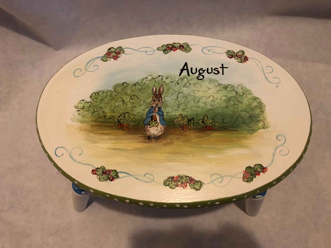 Peter Rabbit Step Stool, Hand Painted Step Stools, Kids Furniture ...