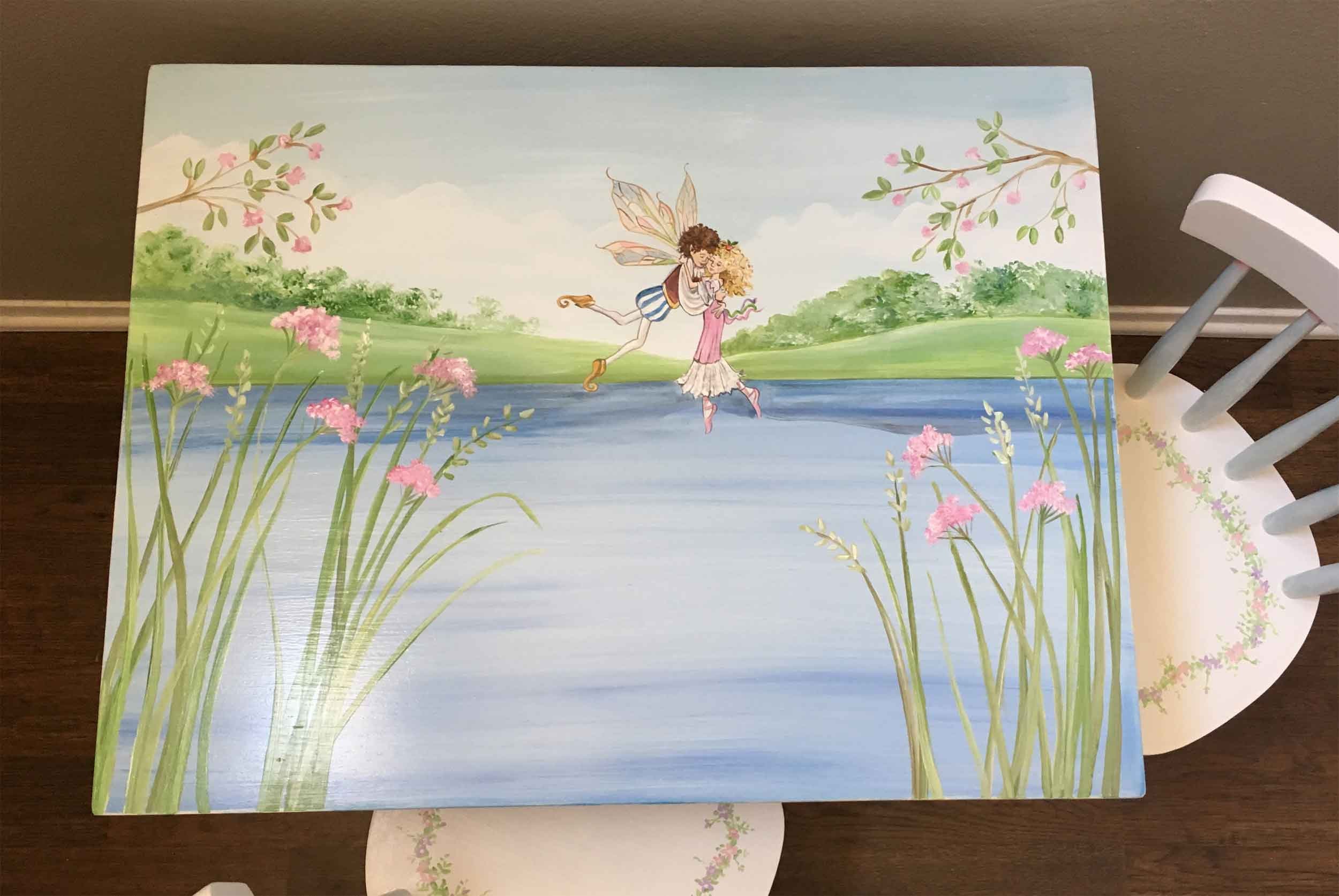 Fairy Table and Chair Set, Hand Painted Child's Table and Chairs, Hand ...