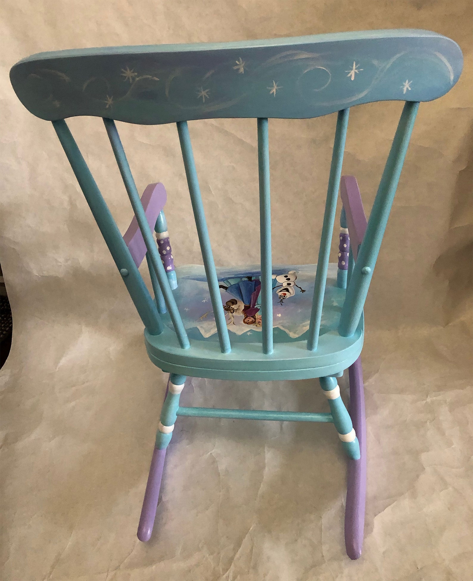 Hand Painted Rocking Chair, Hand Painted Kids Rocker, Child's Rocking ...