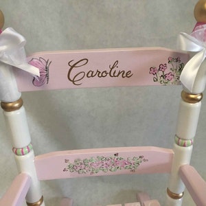 Child's Rocking Chair, Pinks Kids Rocker, New Baby Gift, Kids Painted ...