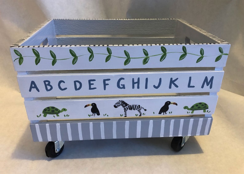 Safari Book Box Crate, Toy Box Crate, Safari Book Crate - Etsy