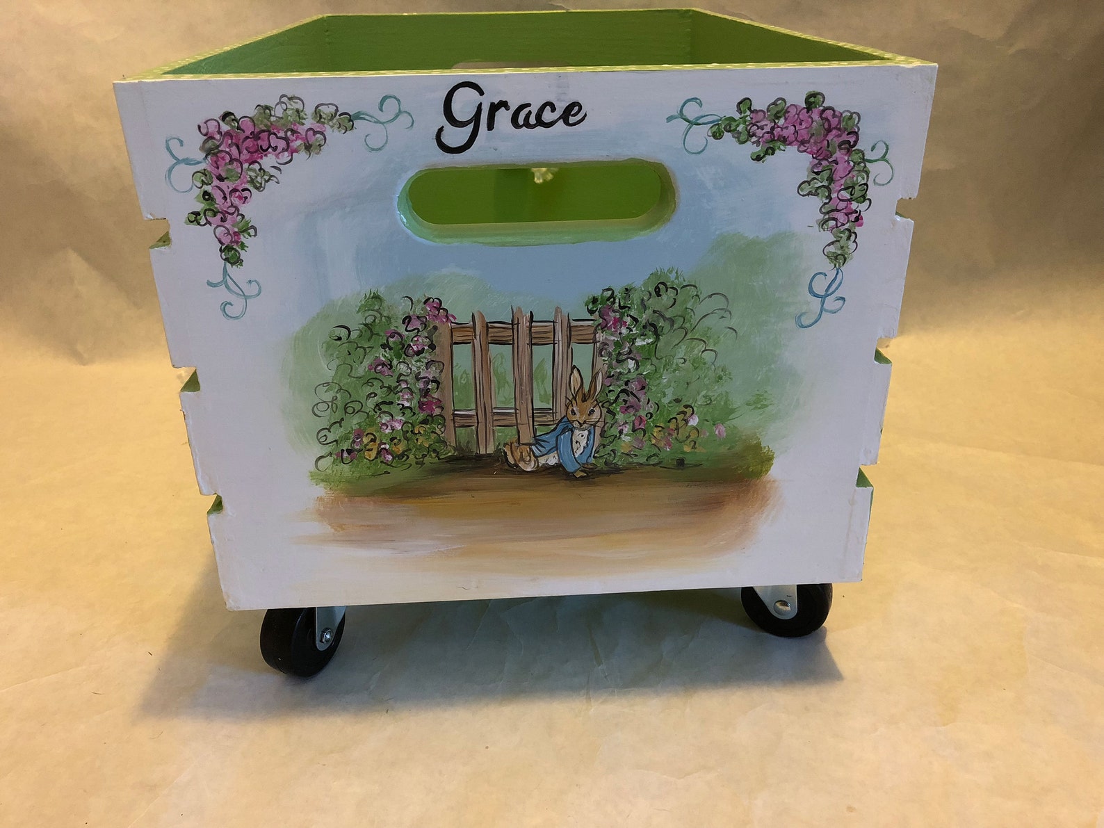 Peter Rabbit Toy Box Crate, Book Box Crate, Book Storage, Kids Book Box ...