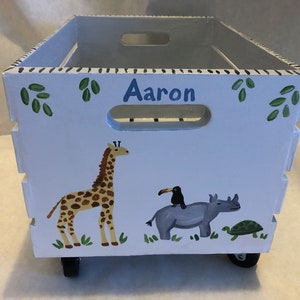 Safari Book Box Crate, Toy Box Crate, Safari Book Crate - Etsy