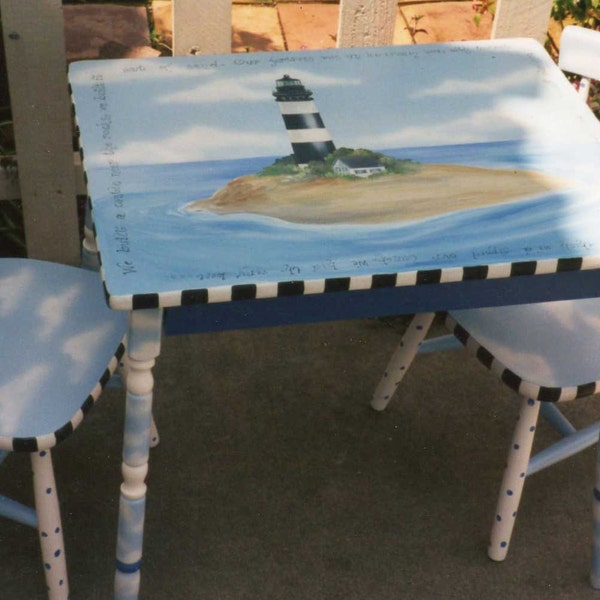 Custom Painted Table - Etsy