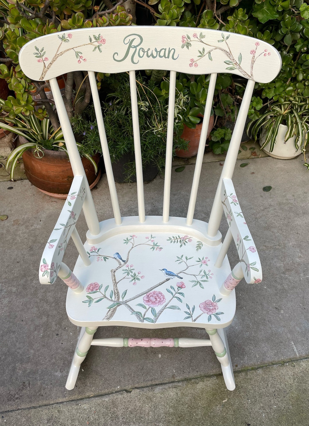 Child's Rocking Chair, Hand Painted Rocking Chair, Painted Children's ...