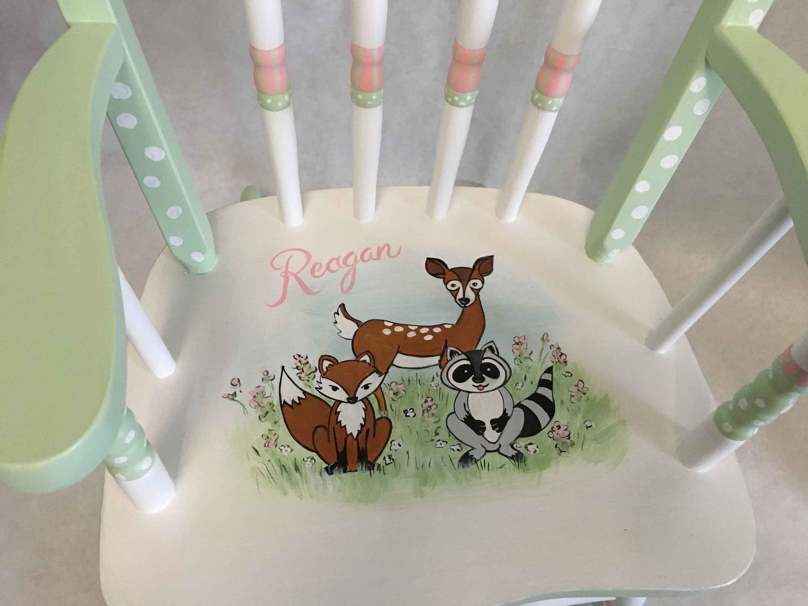 Child's Rocking Chair, Hand Painted Furniture, Painted Rocking Chair ...