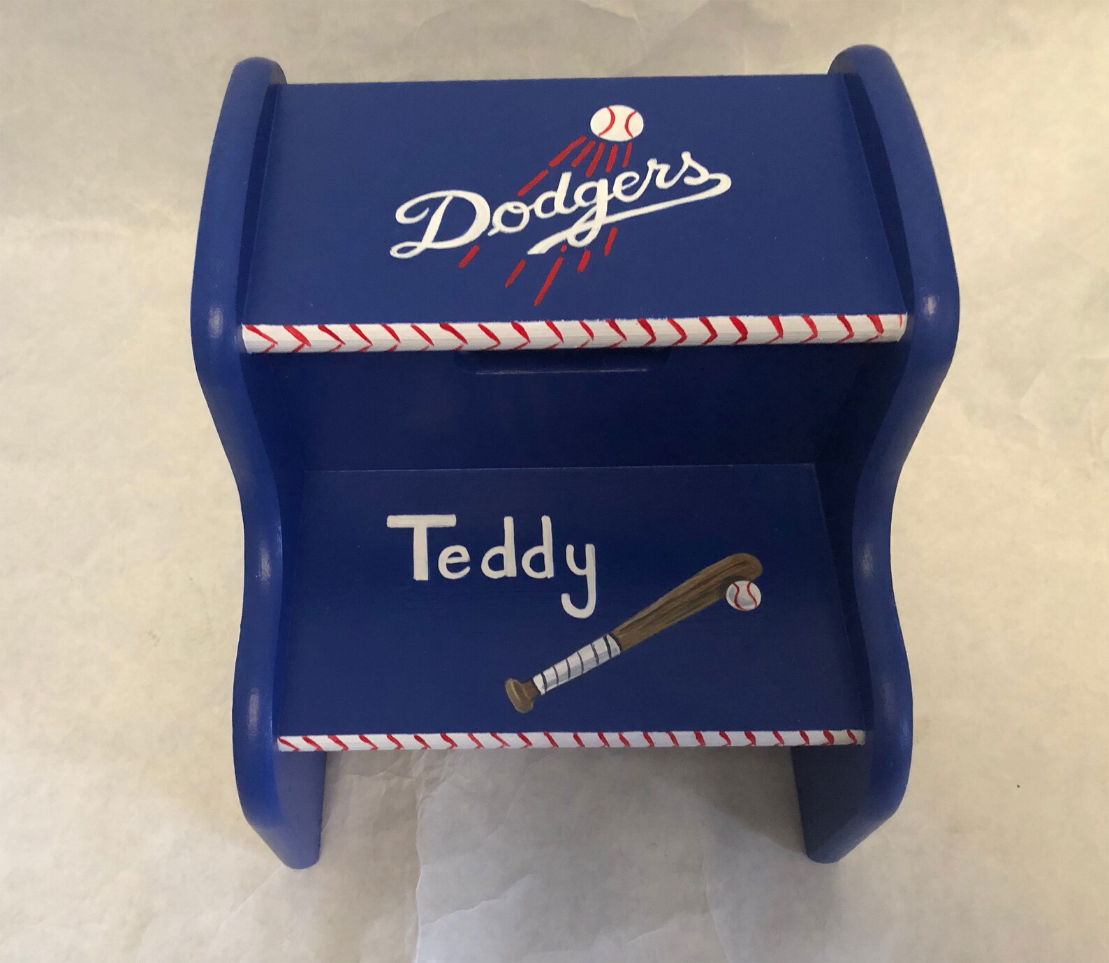 Child's Step Stool, Baseball Step Stool, Yankees Step Stool, Hand ...