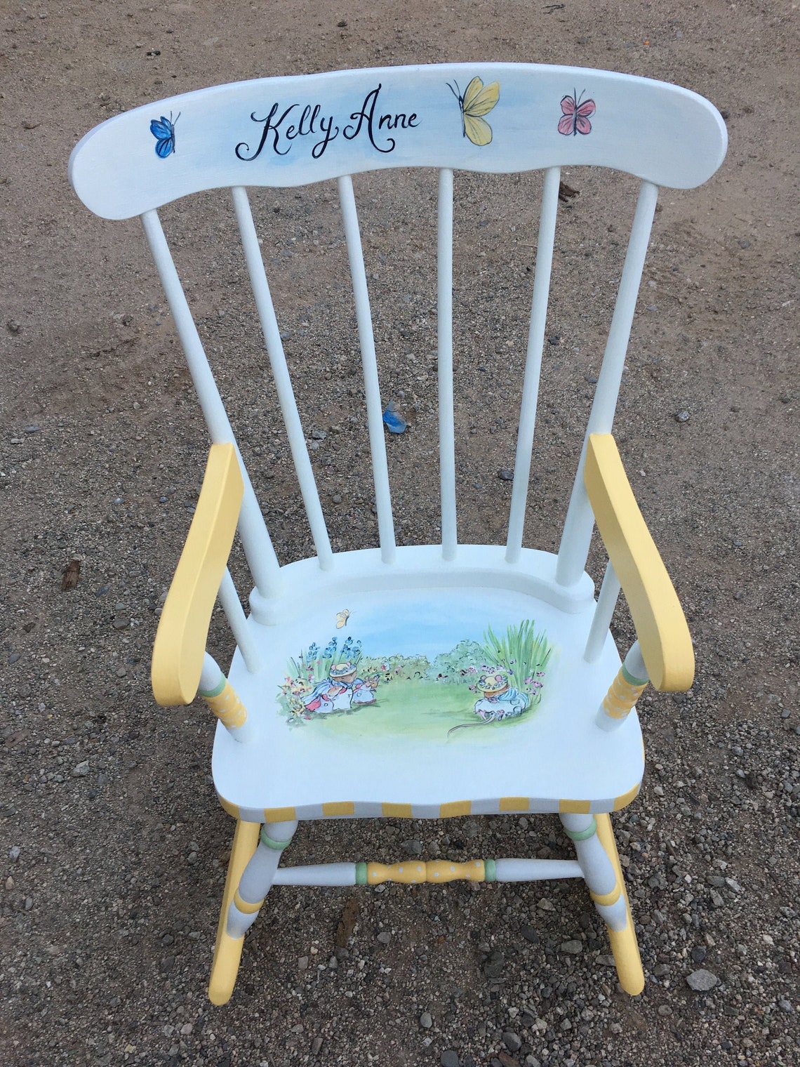 Child's Rocking Chair, Baby Gift, Rocker, New Baby Gift, Hand Painted ...