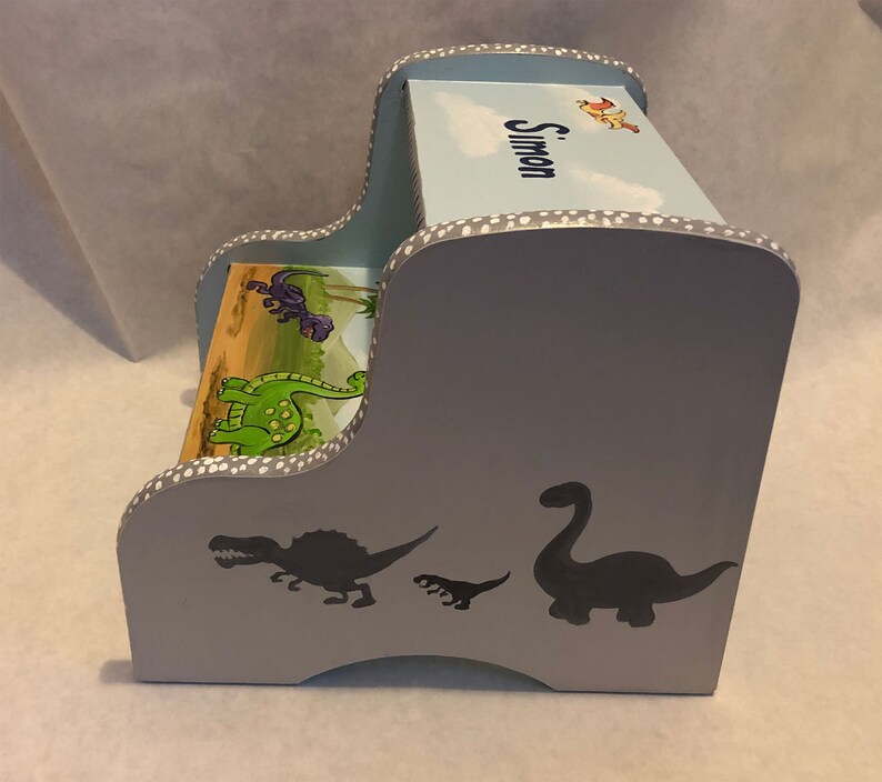 Kids Step Stool Hand Painted Step Stools Dinosaur Step Stool | Etsy