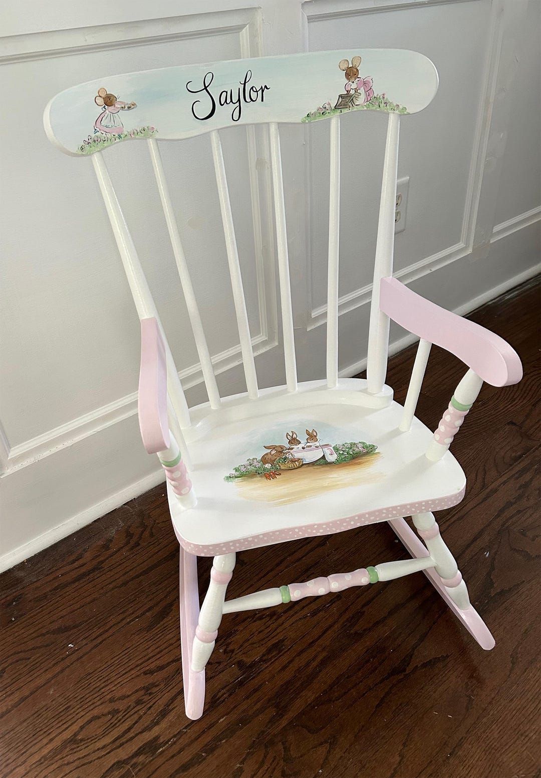 Sailing Ship Rocking Chair, Child's Rocker, Hand Painted Rocking Chair ...