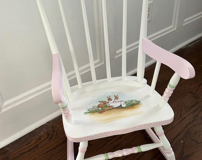Sailing Ship Rocking Chair, Child's Rocker, Hand Painted Rocking Chair ...