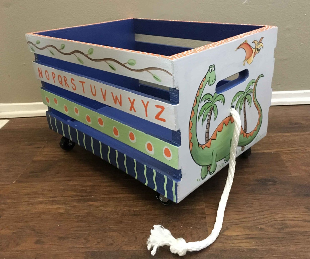 Book Box Storage, Toy Storage, Dinosaur Crate Toy Box, Kids Wagon, Kids ...
