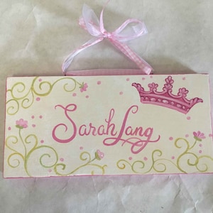 Princess Name Sign, Girls Name Sign, Hand Painted Name Sign, Kids Name ...