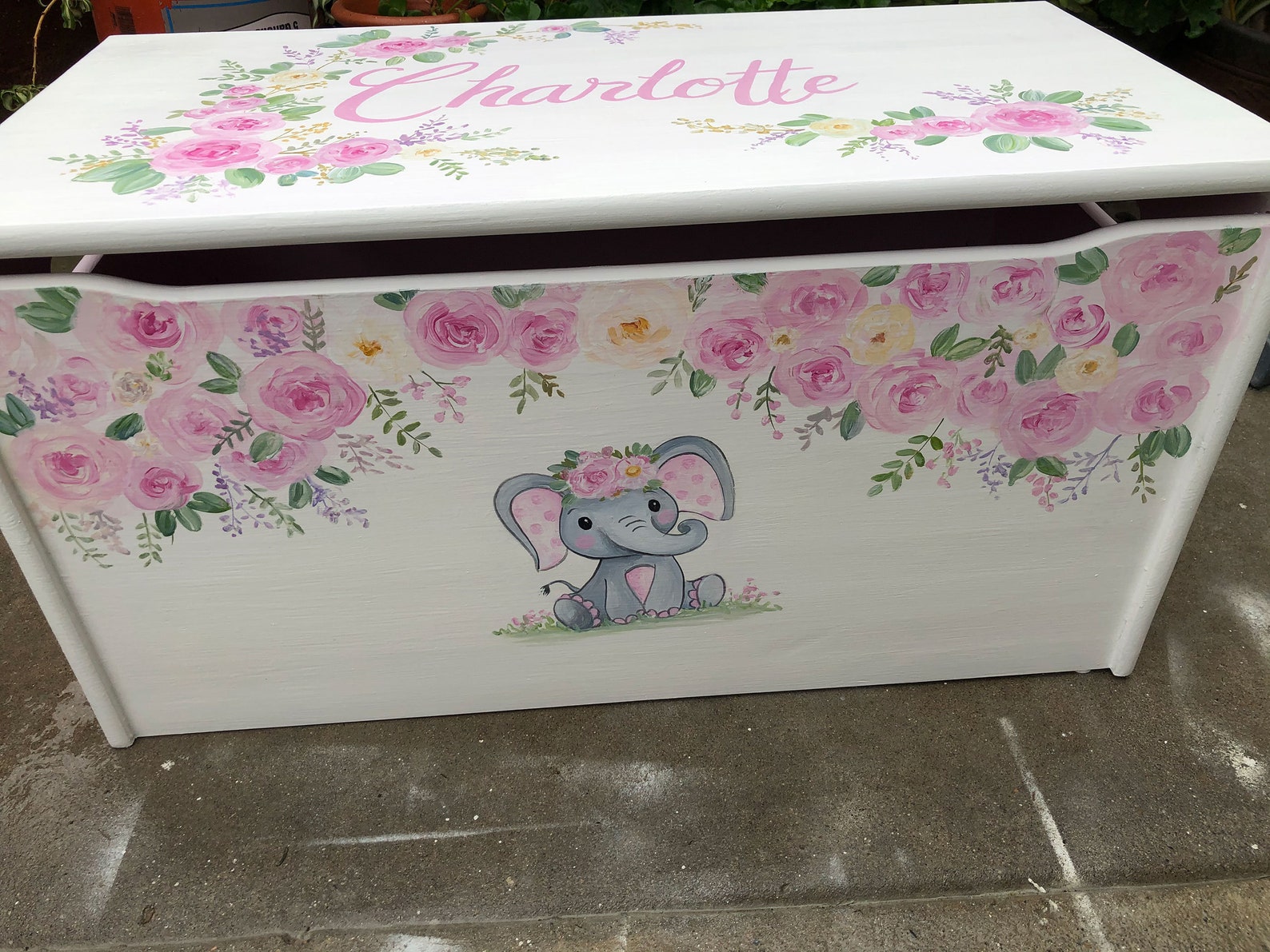 Elephant Toy Box, Hand Painted Toy Boxes, Toy Chests - Etsy