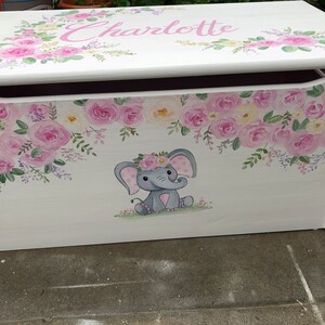 Elephant Toy Box, Hand Painted Toy Boxes, Toy Chests - Etsy