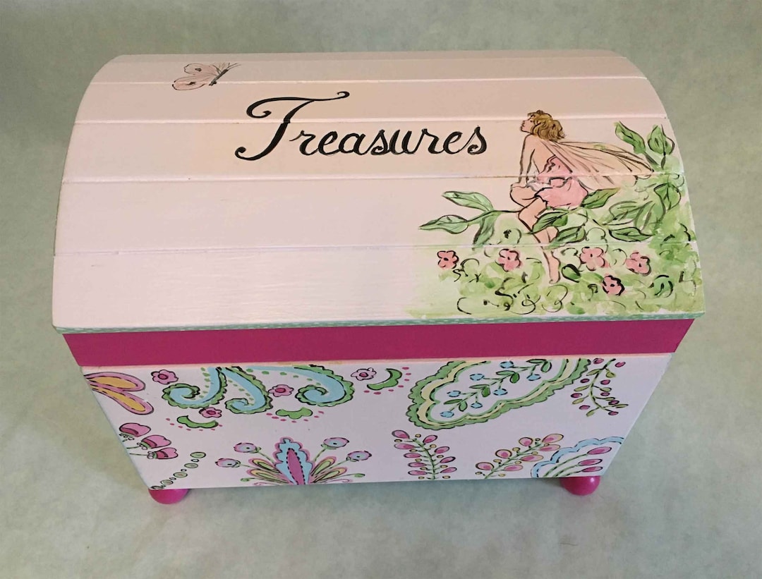 Hand Painted Kids Furniture, Fairy Memory Box, Hand Painted Kids ...