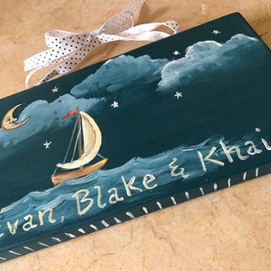 Ship Name Sign Kids Name Signs Kids Door Sign - Etsy