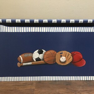 Toy Box, Sports Toy Box, Custom Toy Box, Hand Painted Toy Chests - Etsy