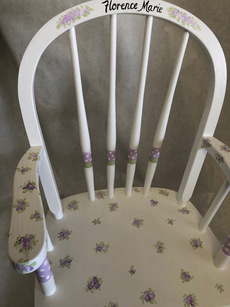 Bow Back Child's Rocking Chair Shabby Chic Rocker Hand - Etsy