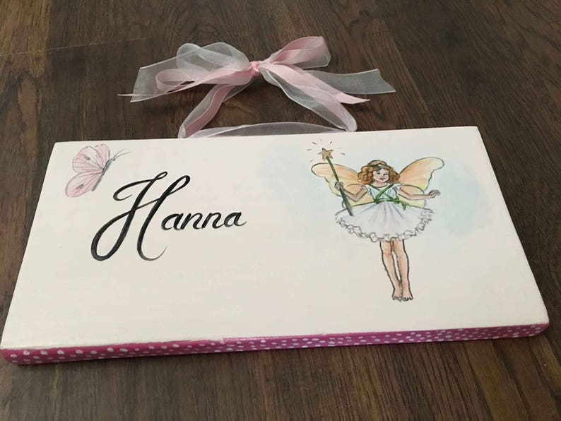 Fairy Name Sign Hand Painted Kids Name Sign Kids Name - Etsy
