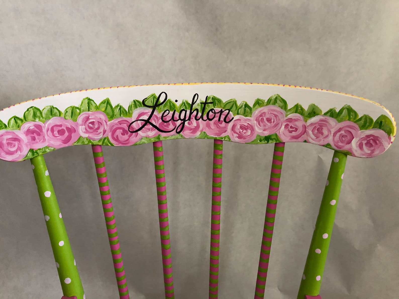 Hand Painted Kids Rocking Chair, Child's Painted Rocking Chair, New ...