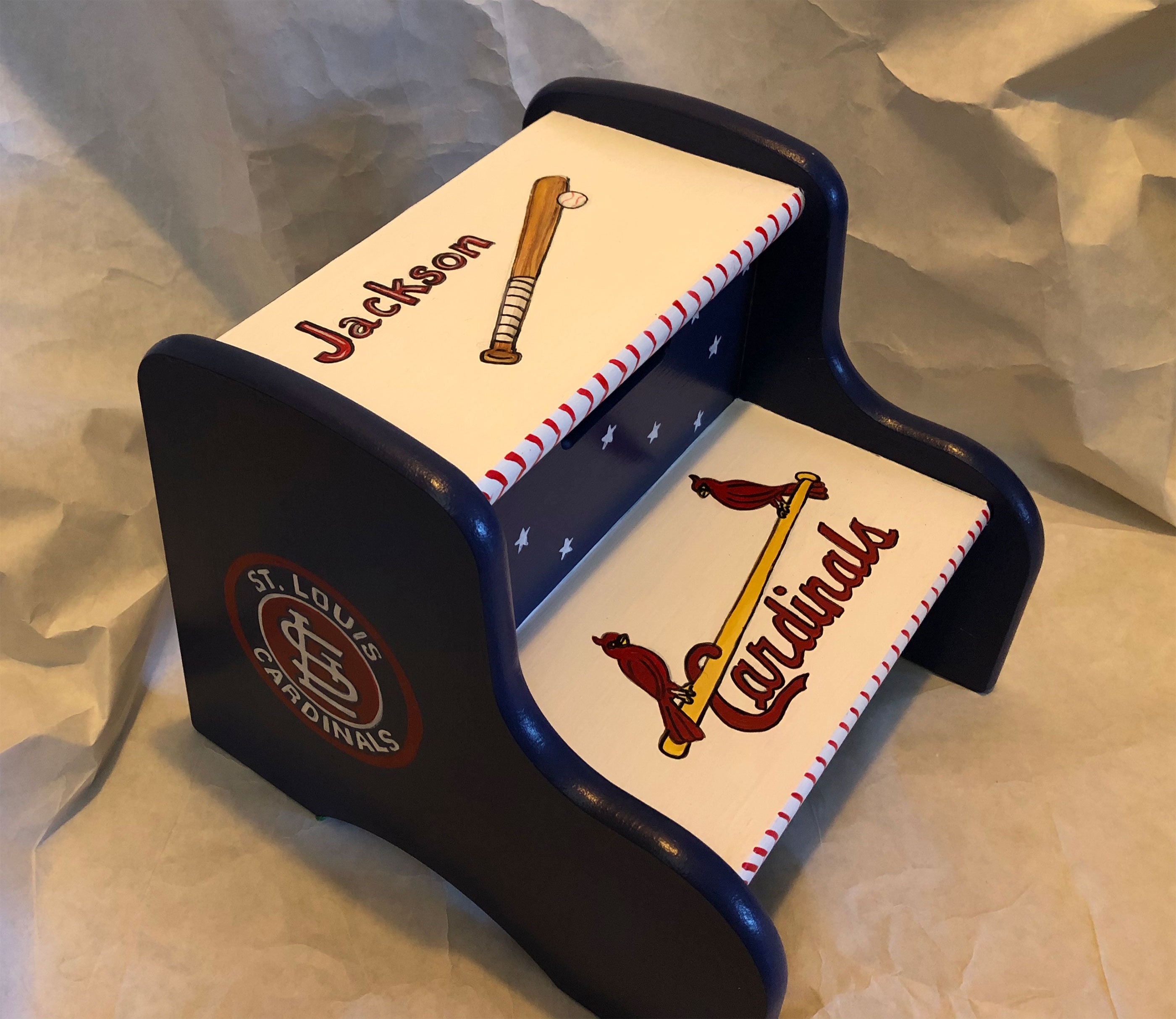 Child's step stool baseball step stool Yankees step | Etsy