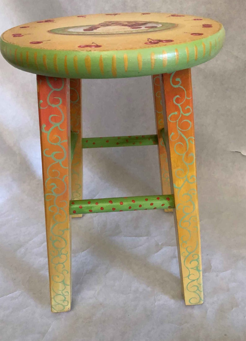Bar Stool, Hand Painted Bar Stool, Hand Painted Furniture, Bar Stools ...