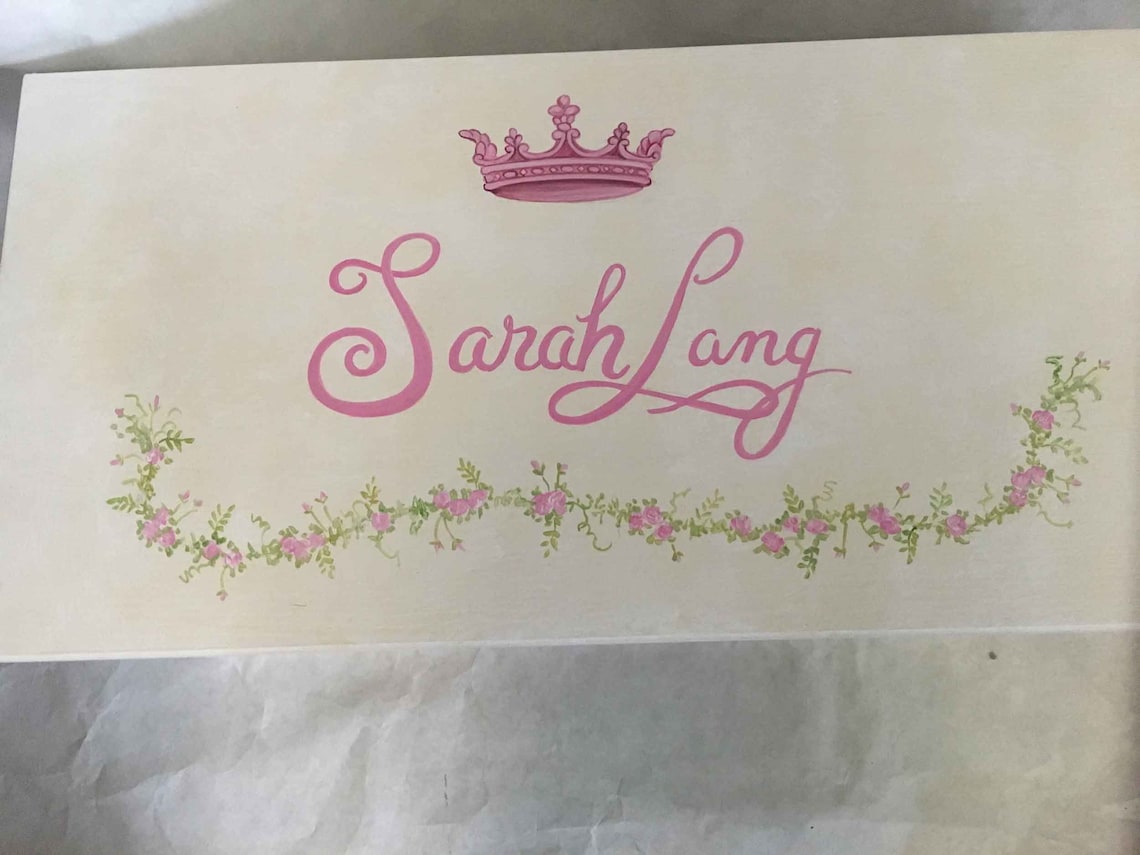 Castle Toy Box Custom Toy Chest Hand Painted Toy Box Girls | Etsy