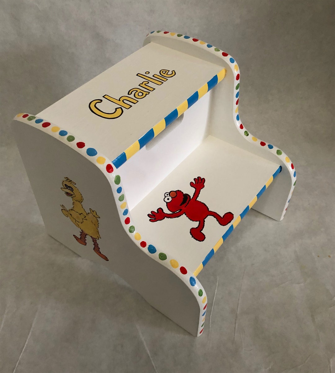 Hand Painted Child's Step Stool, Kids Step Stools, Children's Character ...