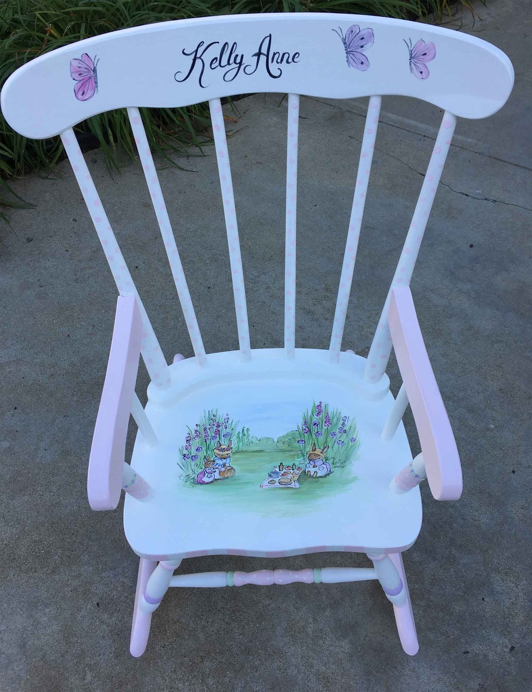 Storybook Rocking Chair, Hand Painted Child's Rocker, Painted Kids ...