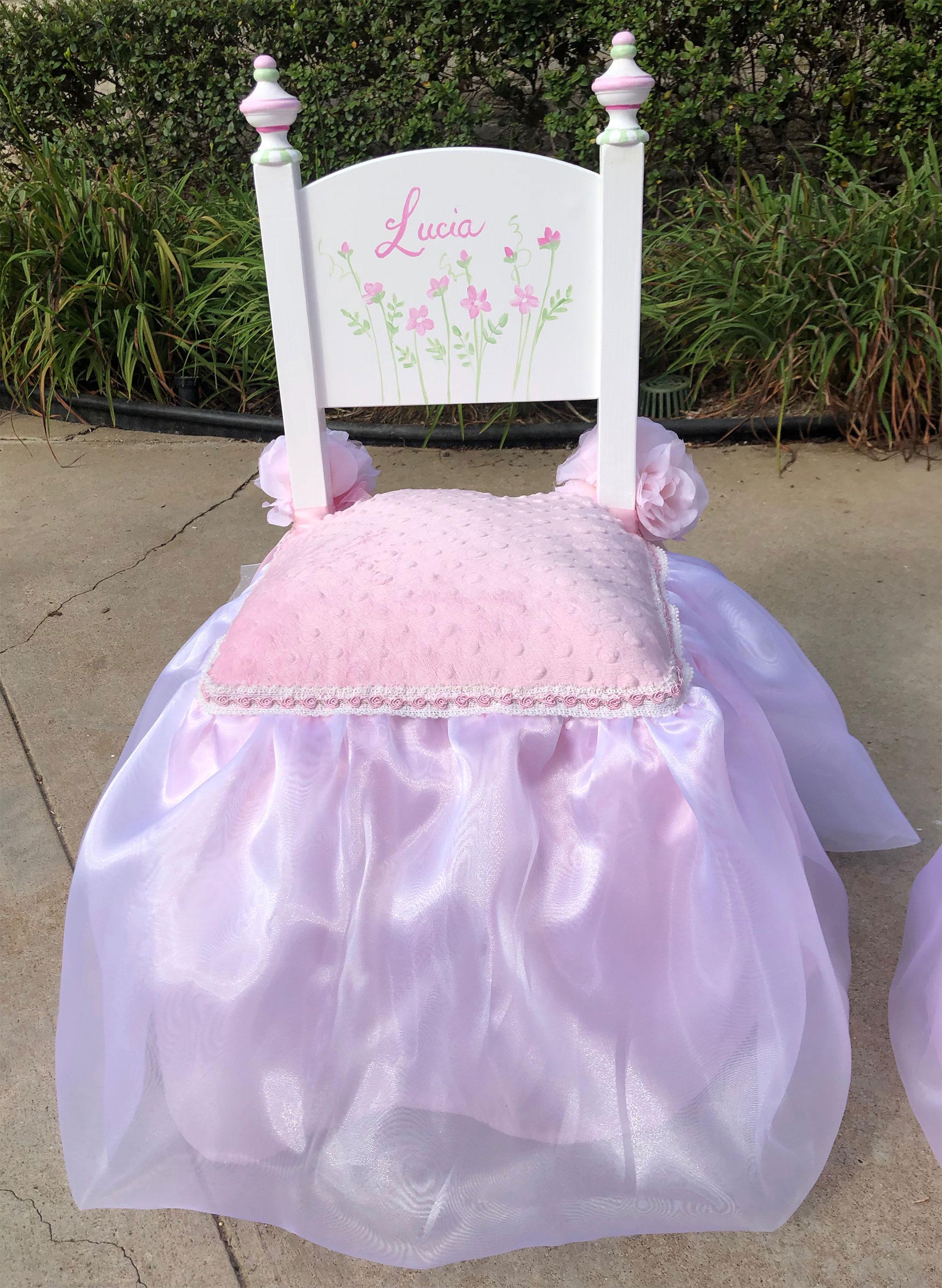 Pink Princess Table Set, Fairy Princess Table and Chair Set, Hand ...