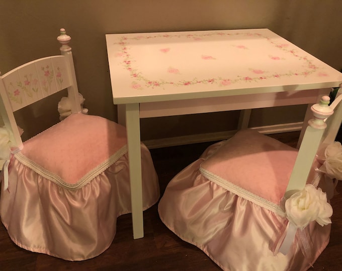 Custom Princess Table Set, Hand Painted Children's Furniture, Child's ...
