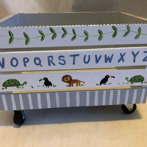 Safari Book Box Crate, Toy Box Crate, Safari Book Crate - Etsy