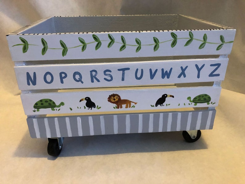 Safari Book Box Crate, Toy Box Crate, Safari Book Crate - Etsy